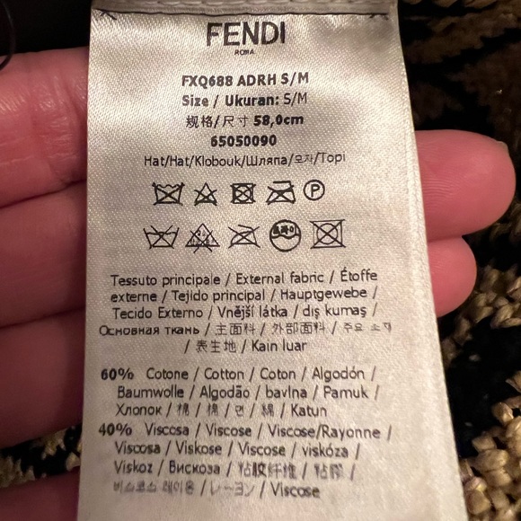 Fendi | Accessories | Brand New Fendi Raffia Bucket Hat In Smallmedium ...